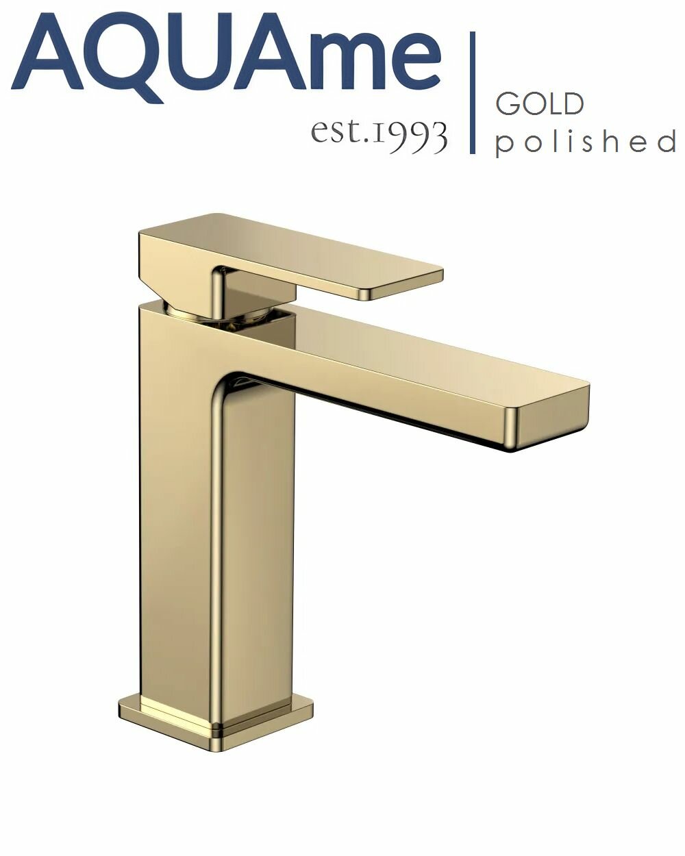 Смеситель для раковины AQUAme Savona 125 полированное золото AQM6810GG