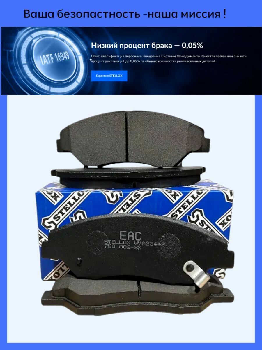 Колодки передние для Киа Спортейдж 1994-2006 г. в.