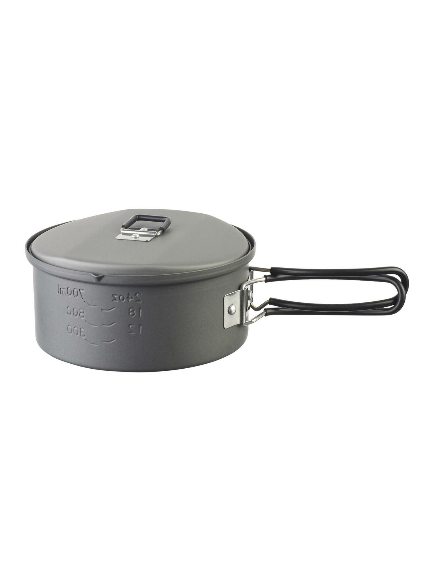 Decathlon Туристический котелок Esbit Aluminium Pot 1100 мл, анодированный алюминий, складной, серый