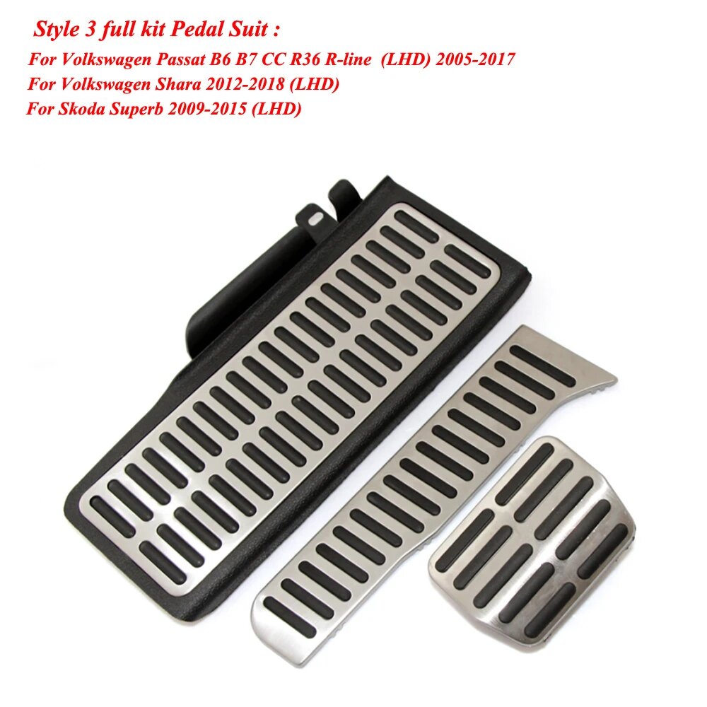 Автомобильные педали, накладки на тормозные колодки для VW Jetta Mk5 MK6 Golf style 3 AT 3pcs