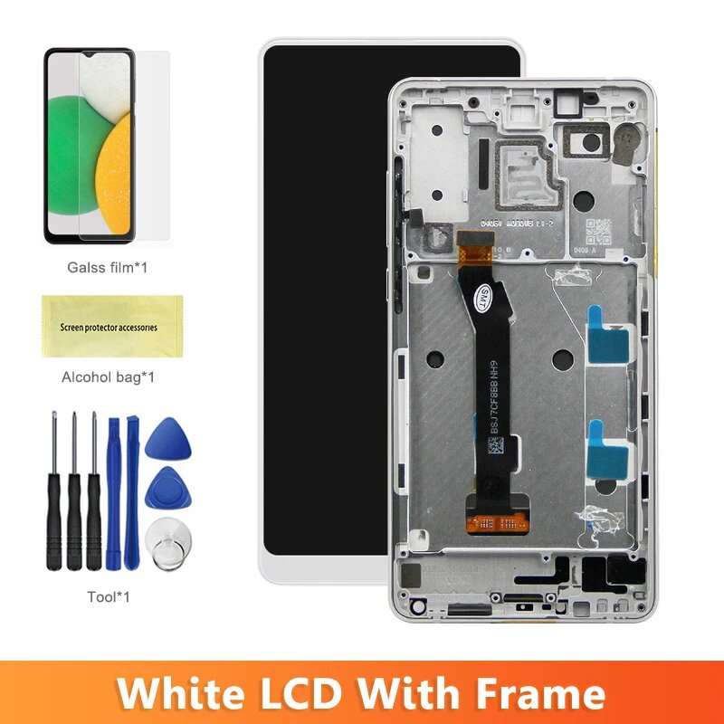 Замена экрана дисплея Mix 2S 5,99 дюйма, для Xiaomi Mi Mix 2S M1803D5XA ЖК-дисплей White With Frame