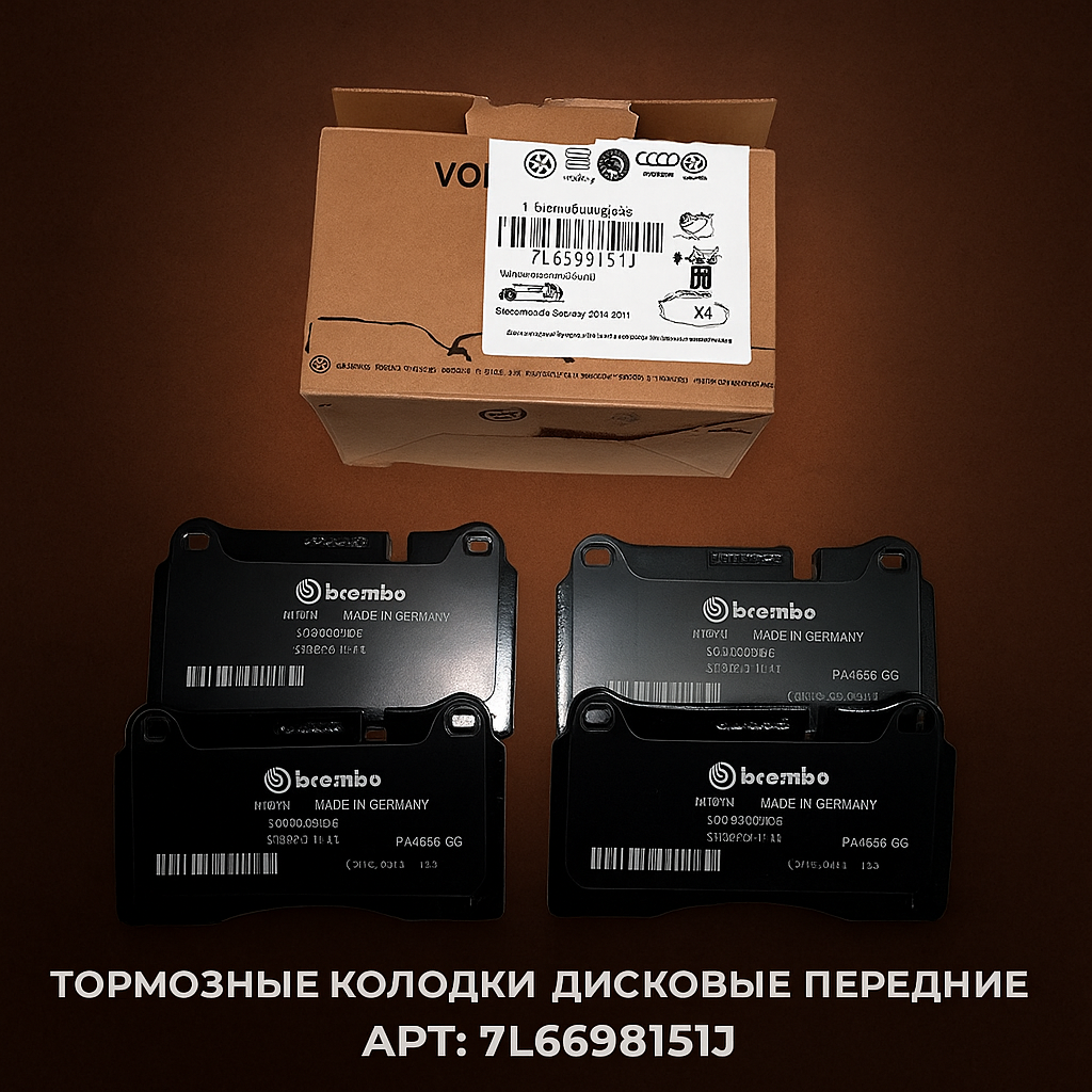 Тормозные колодки дисковые (передние) Volkswagen Фольксваген Touareg Туарег таурег GDB1670 7L6698151J 7L6698151E