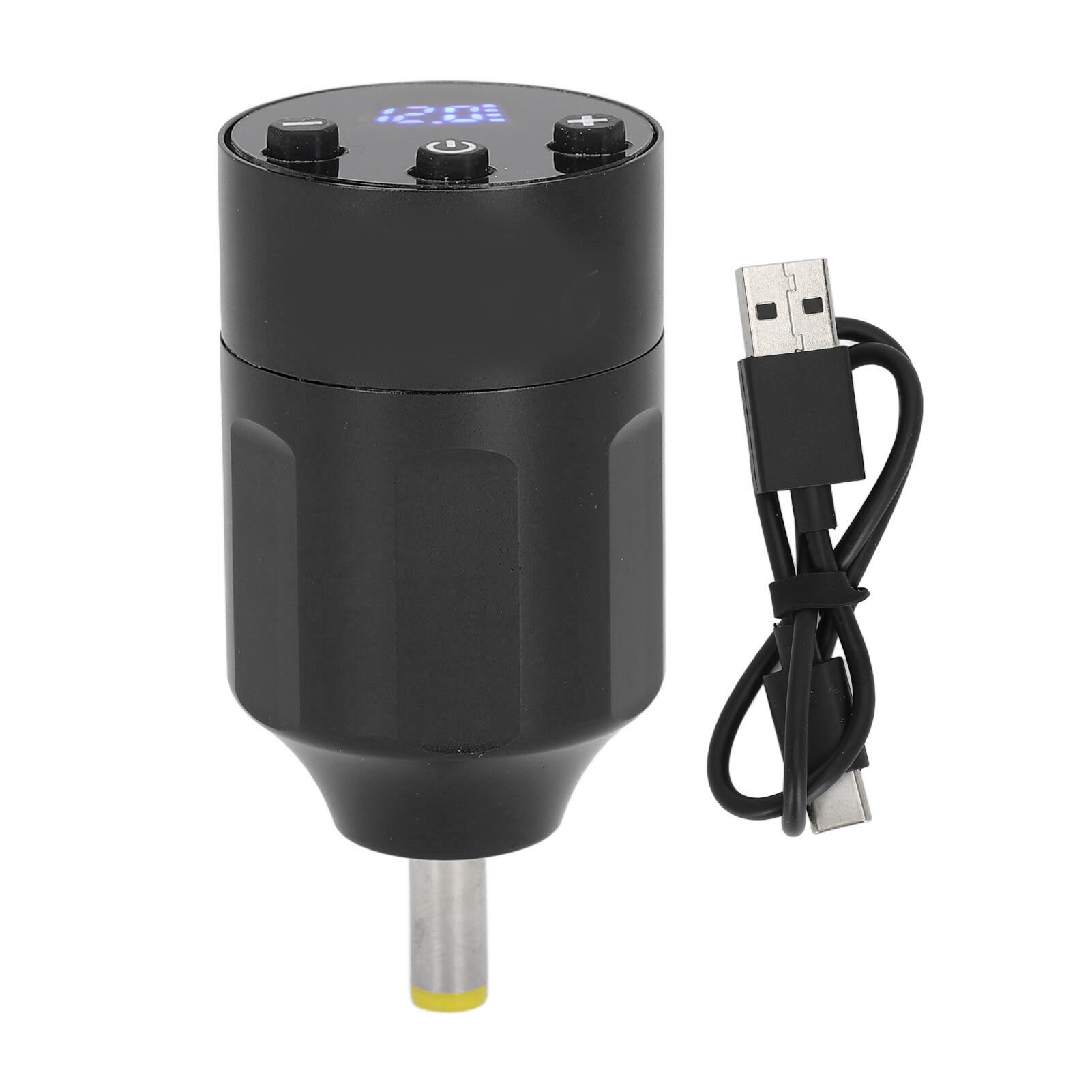 Беспроводной блок питания для тату-машинки с интерфейсом постоянного тока емкостью 1300 мАч, светодиодный экран, аккумулятор, черный