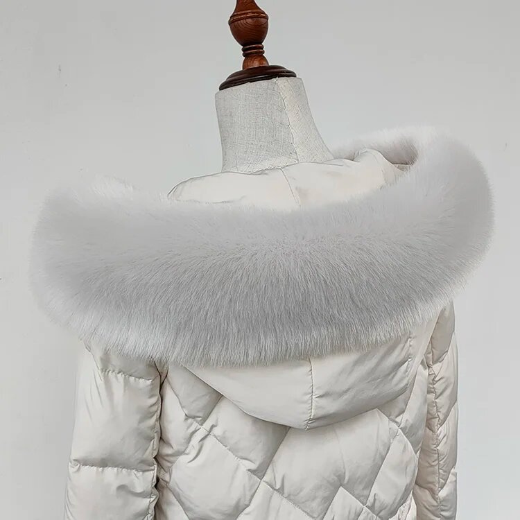 Qearlstar Faux меха воротник для женщин мужчин зимняя куртка капюшон отделка замена съемный шарф обернуть для ребенка пальто свитер унисекс,200,18, искусственный мех, полиэстер, полиэстер,50