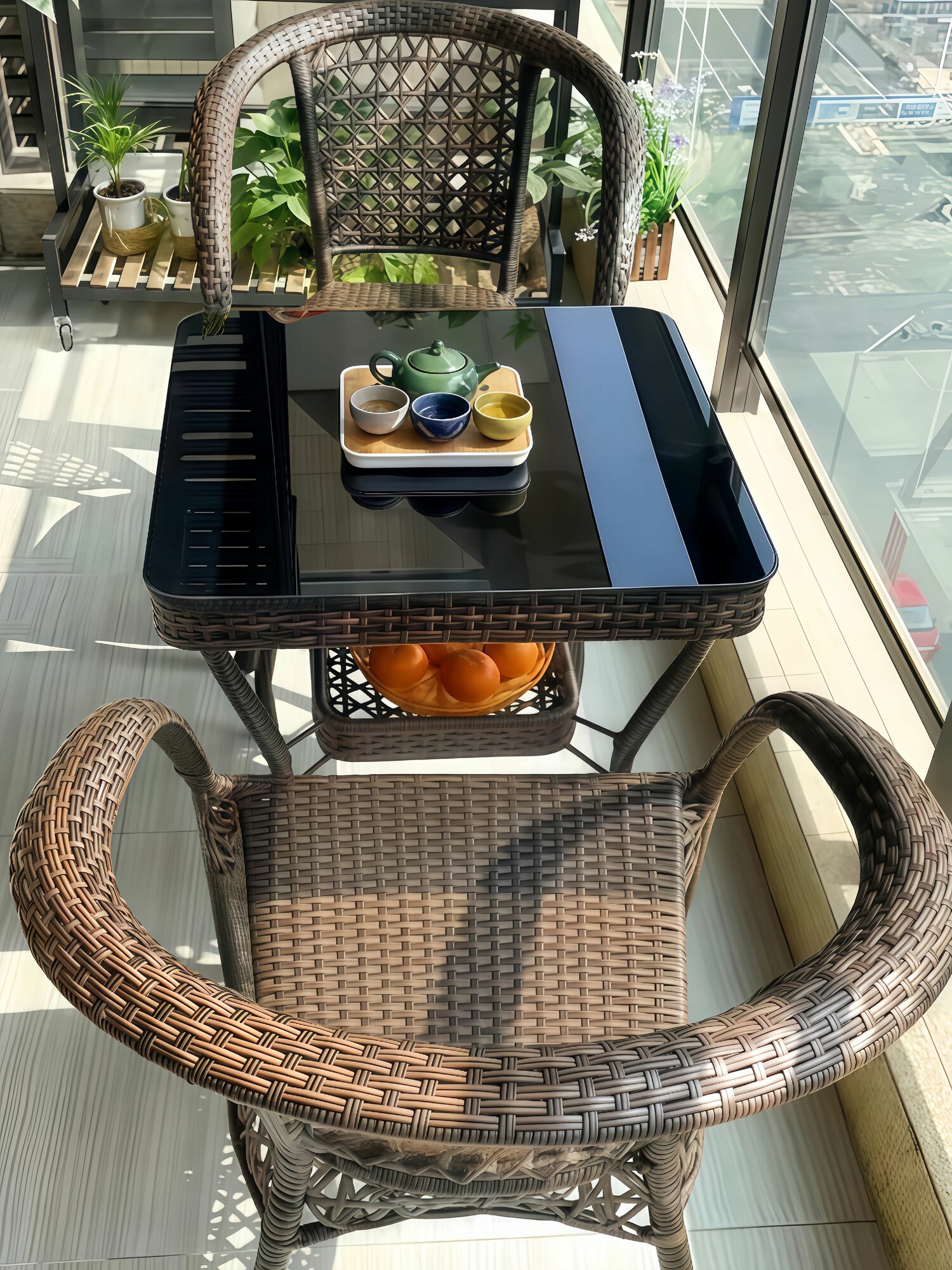 Садовая мебель из трех частей