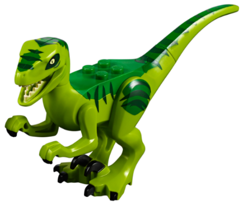 Dinosaur Raptor / Velociraptor with Green Back, Raptor08 Lime U