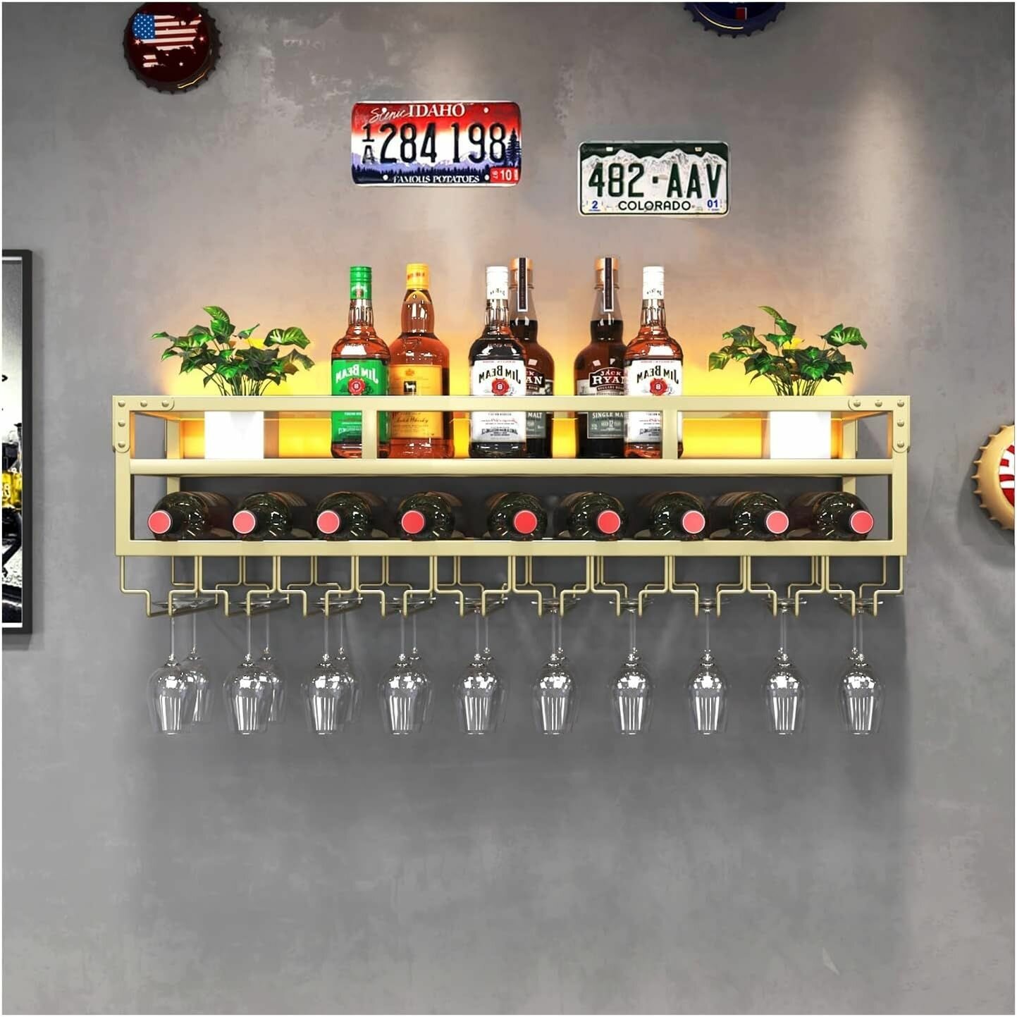 Настенный винный шкаф для бара