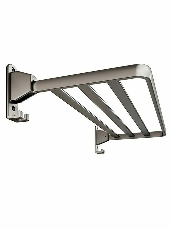 Настенная сушилка для белья WARM NEST 60x24.5 см — складная полка для ванной комнаты, компактное хранение