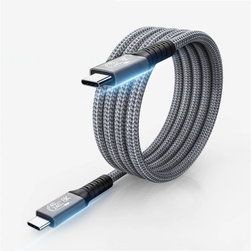 USB4 совместимый кабель Thunderbolt 4 40 Гбит/с PD240W 5A 8K@60 Гц кабель типа C сверхскоростная передача данных быстрая зарядка для Macbook PC