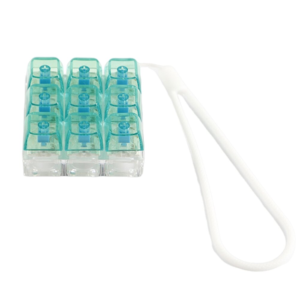 Силиконовая веревка с 9-клавишной кнопкой декомпрессии keycap keycap без светло-зеленого прозрачного