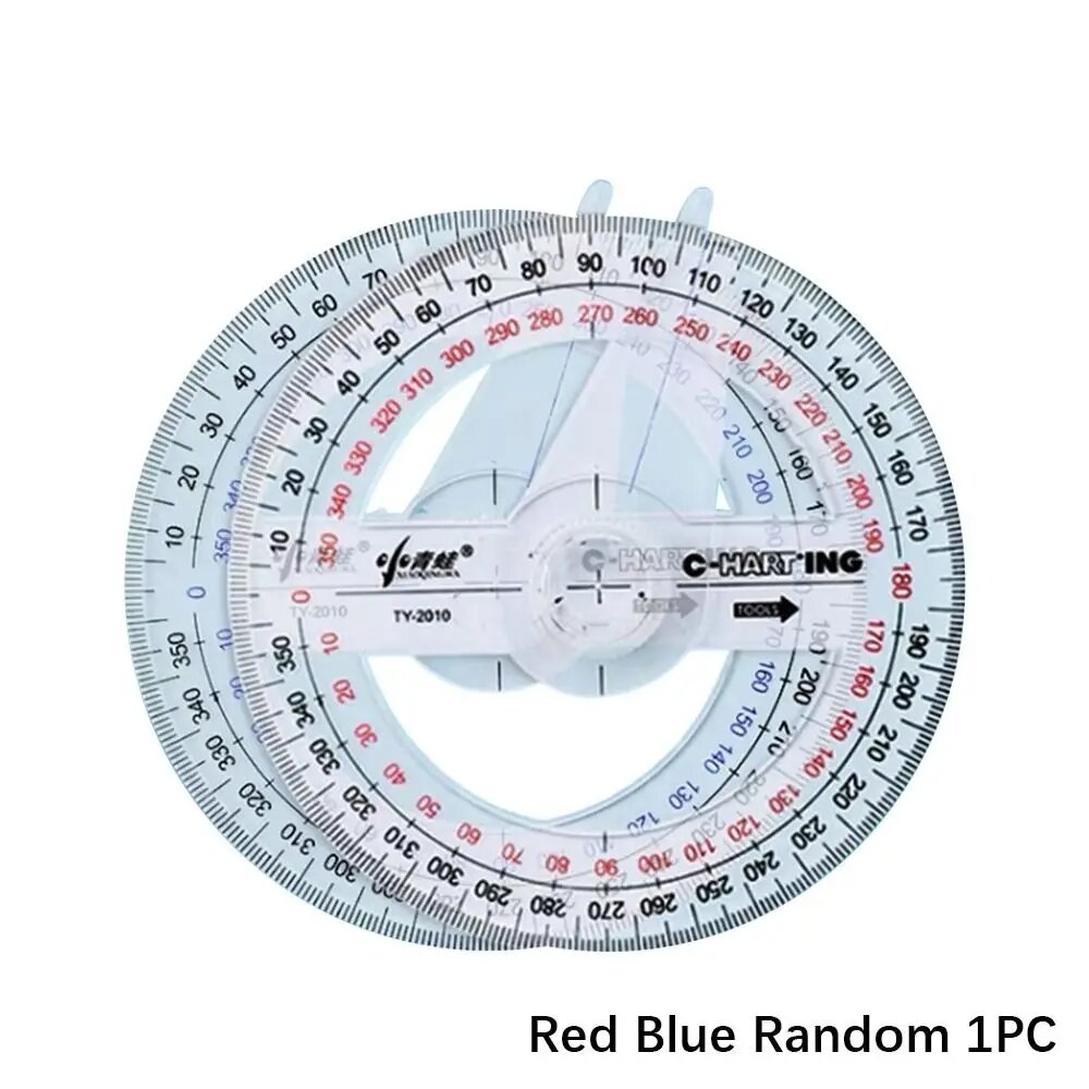 Транспортир 360 градусов Round-360 Degree, прозрачный