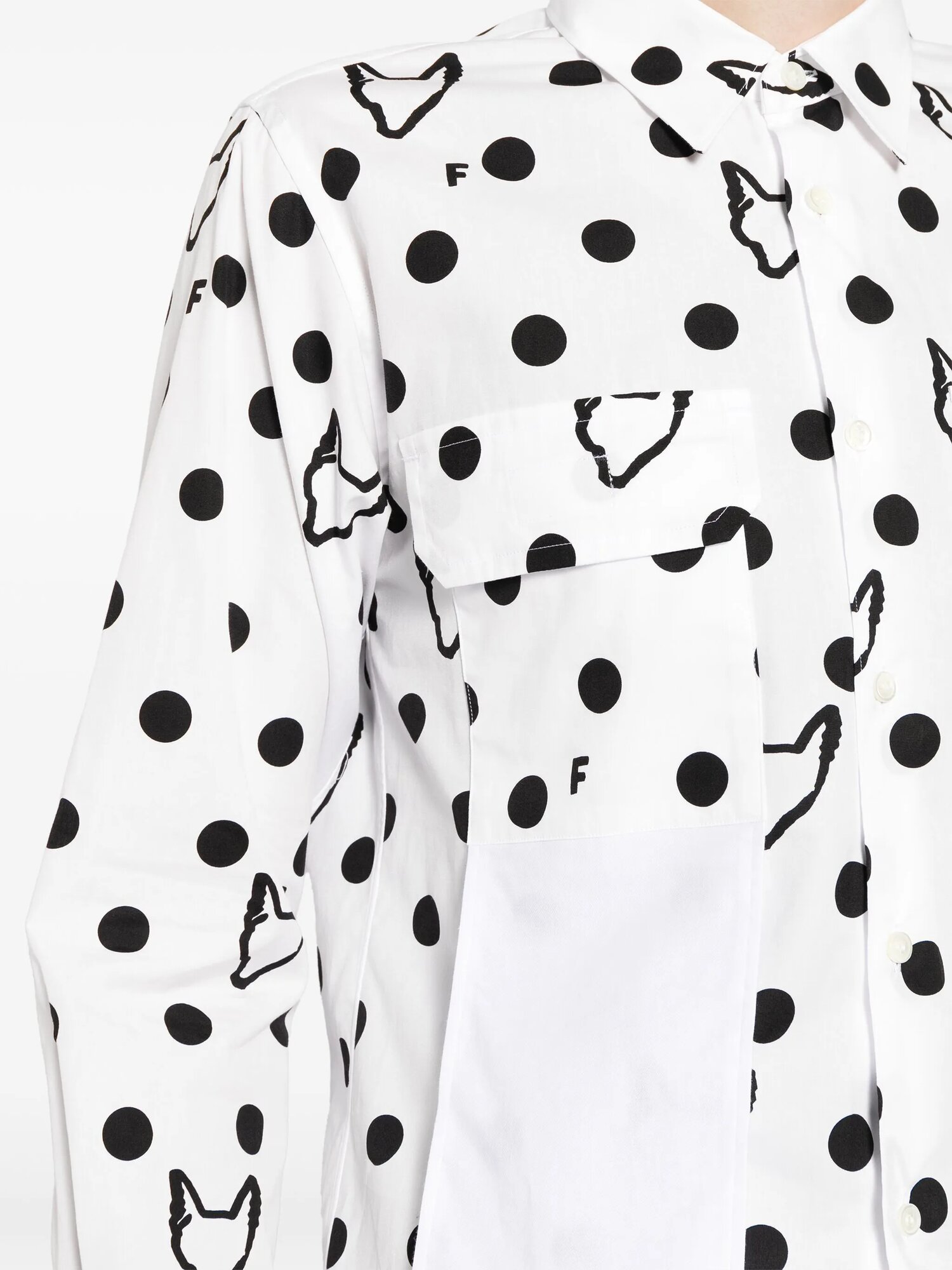 Рубашка BLACK COMME des GARCONS, размер M, белый — фото 1