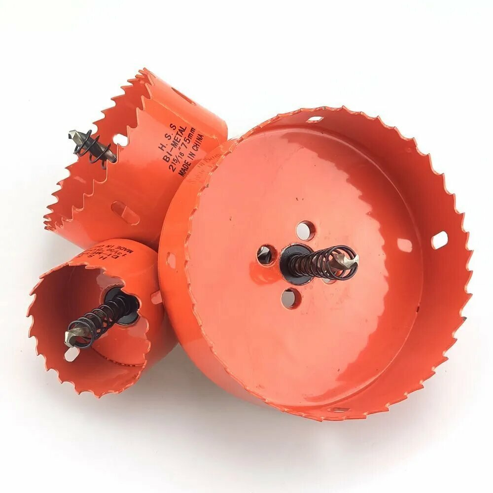 Коронка + сверло, биметаллическая, для металла, дерева, гипсокартона