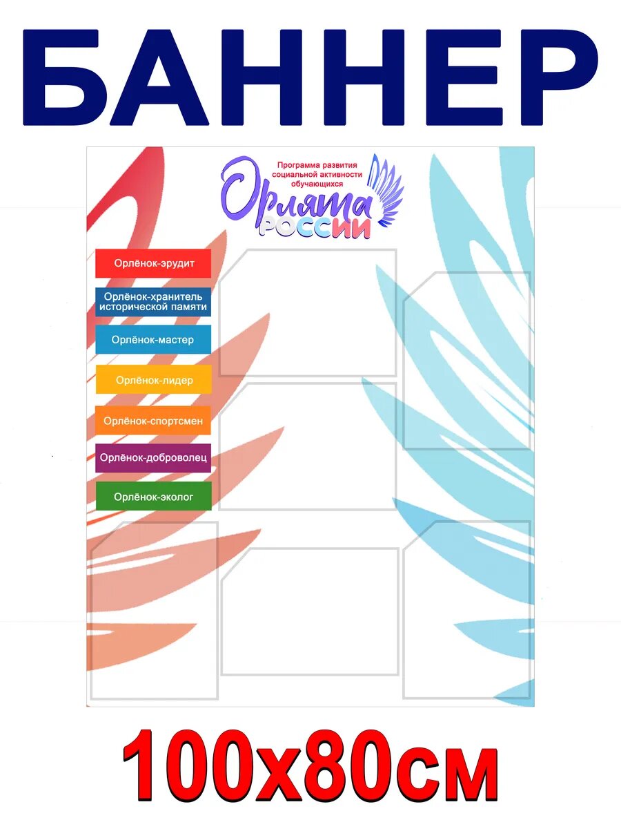 Баннер Орлята 100х80 см