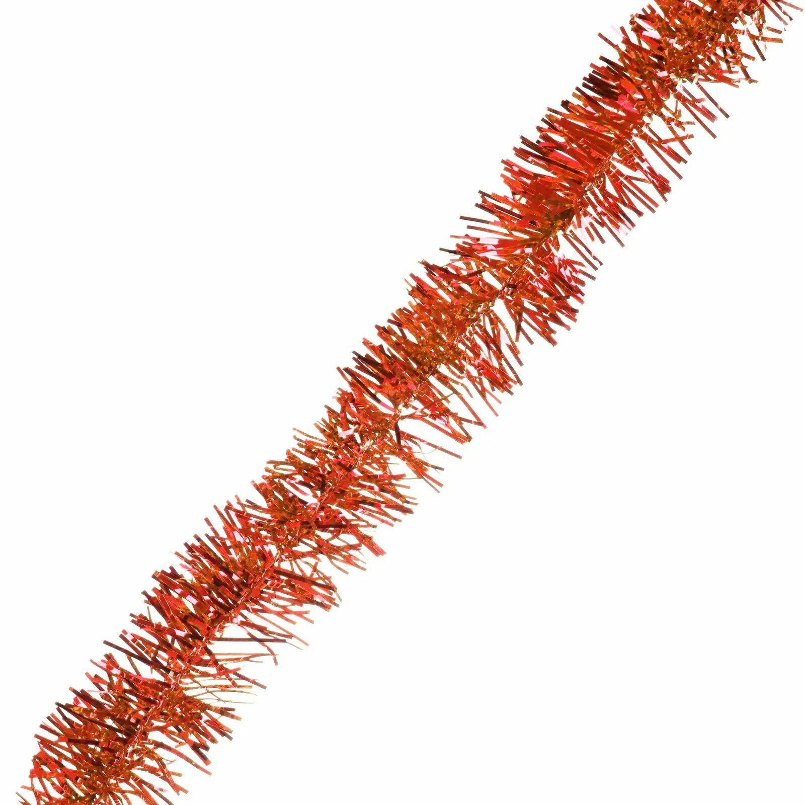 Мишура новогодняя 'Классика' 2м, красная, PVC, для украшения дома и офиса