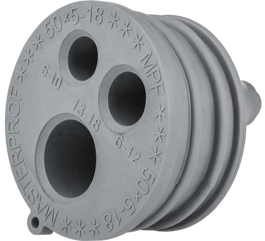 Манжета для унитаза Masterprof / Мастерпроф дренажная, для канализации, из полимера, серая, 5-18мм / сантехника