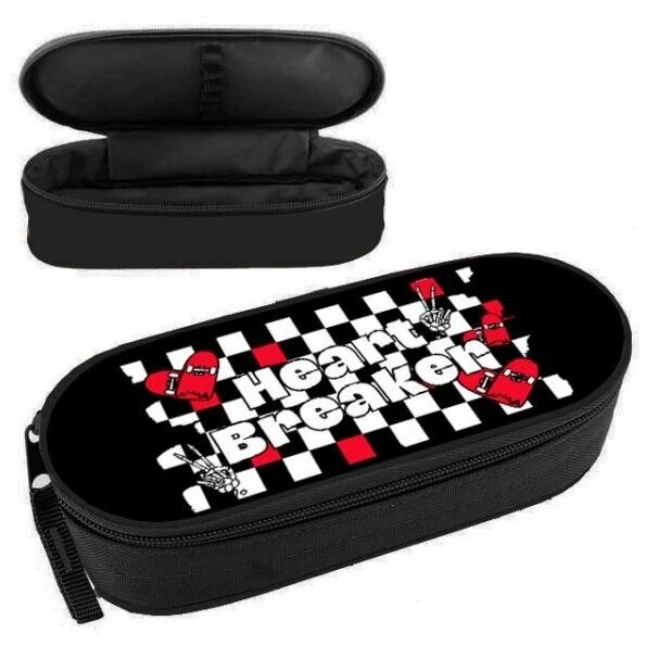 Пенал 1 отделение "Скейты черно-белый", полиэстер, 210*85*50 мм.