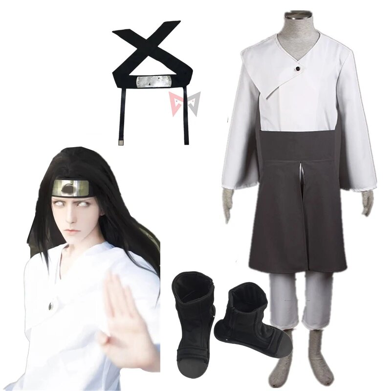 MMGG Хэллоуин Хьюга Неджи Косплей костюм 3 раза, set 2 no wig, shoe size 38