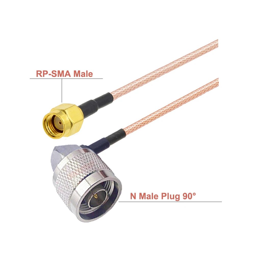BEVOTOP, кабель RG316, SMA-N, 15/30/50/100см 30CM, N M90 to RPSMA M