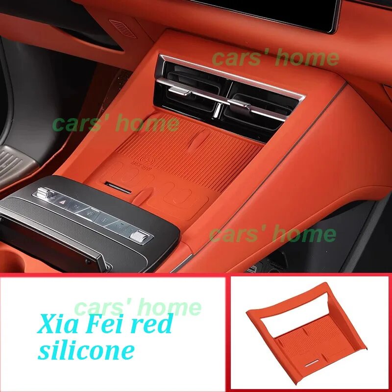 Автомобильная беспроводная зарядная панель для BYD Tang L DMI DMP 202, силиконовая противоскользящая защита центральной консоли, аксессуары для интерьера orange 1pcs b