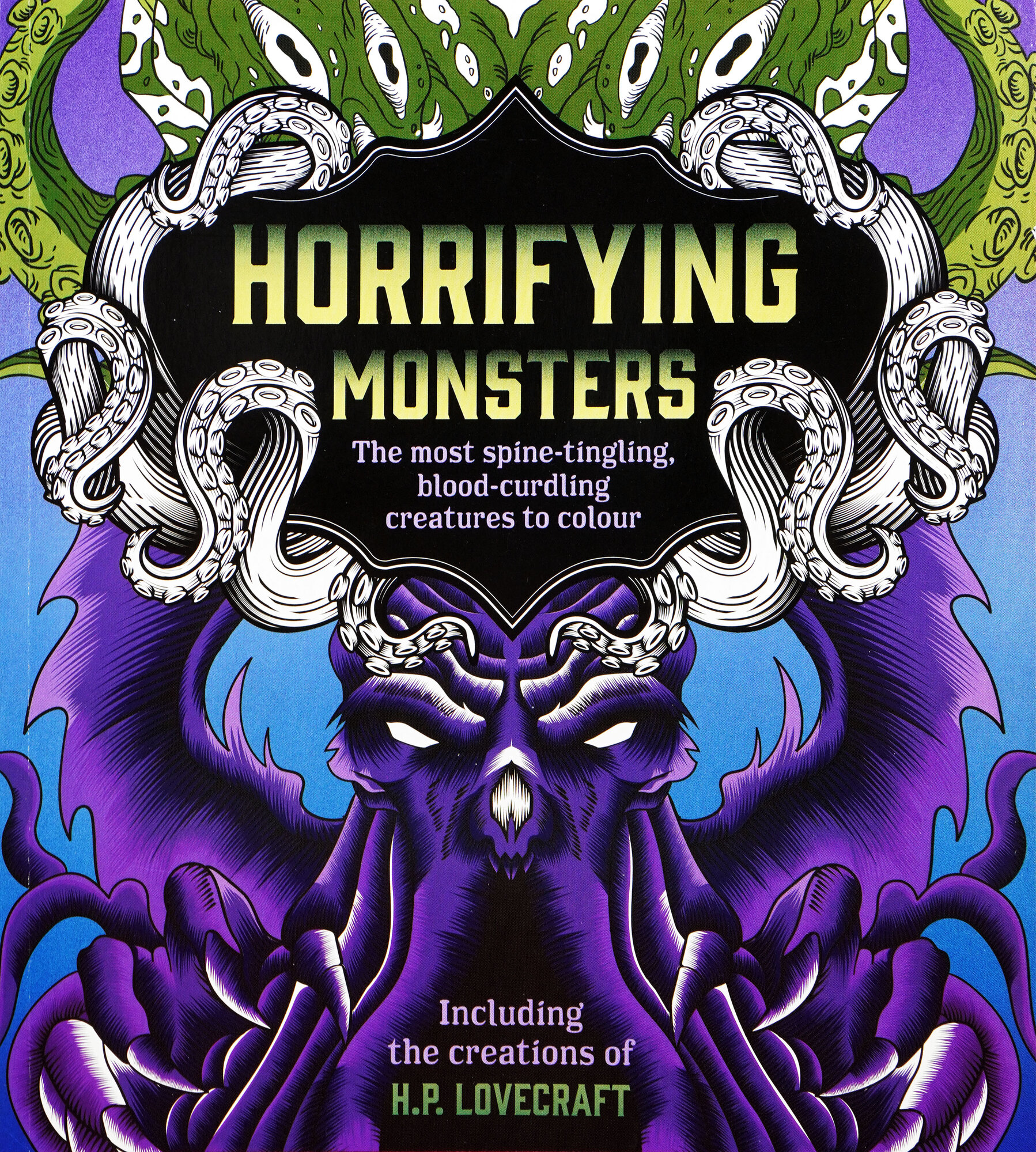 Книжка-раскраска "Ужасающие монстры" (Horrifying Monsters Colouring Book).