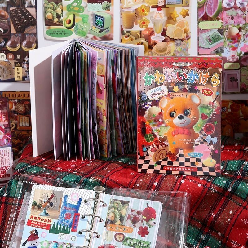 Японский стикербук; декоративный блокнот