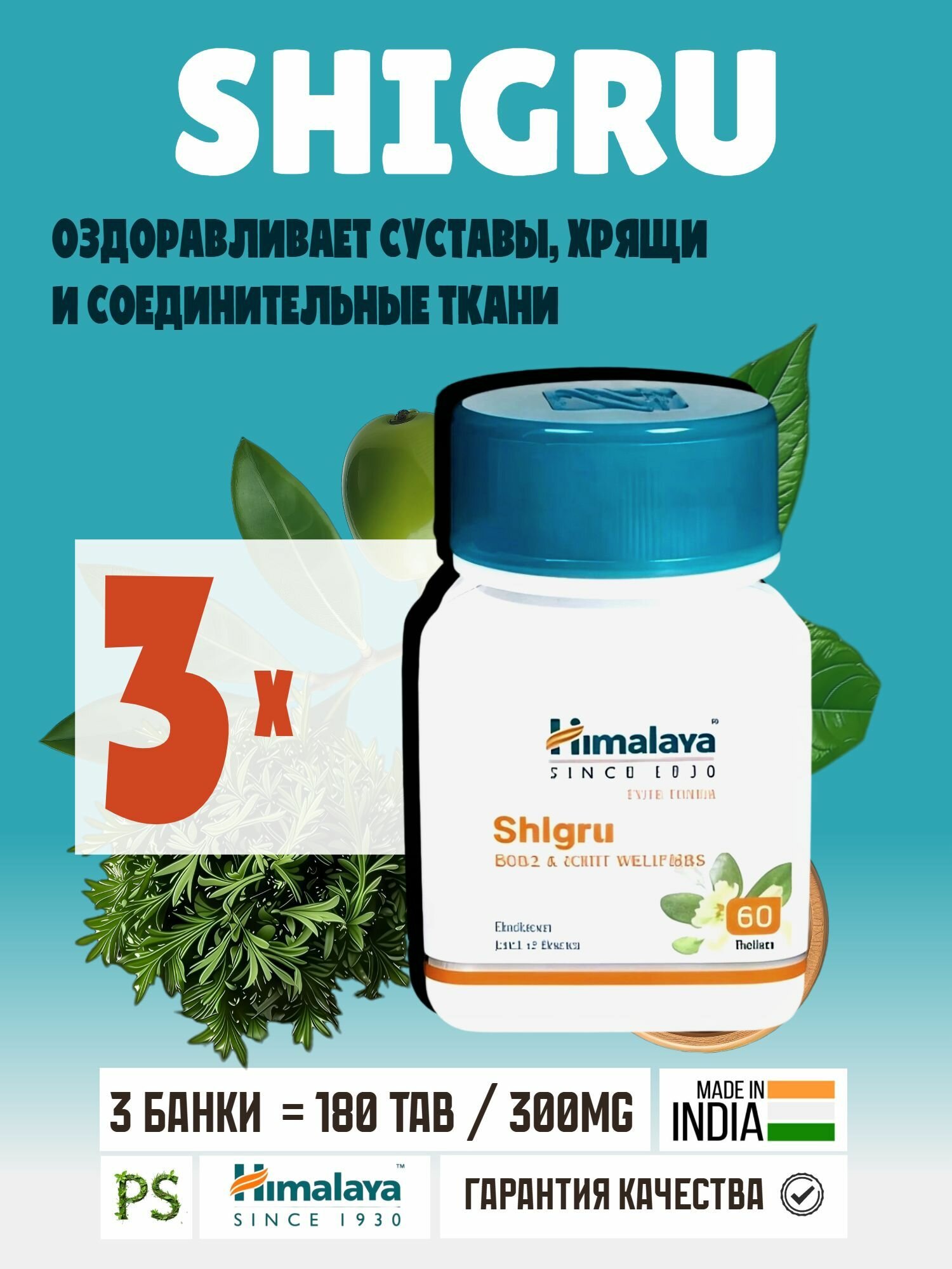 Шигру Хималая (Shigru Himalaya) - для суставов и костей, 180 таблеток