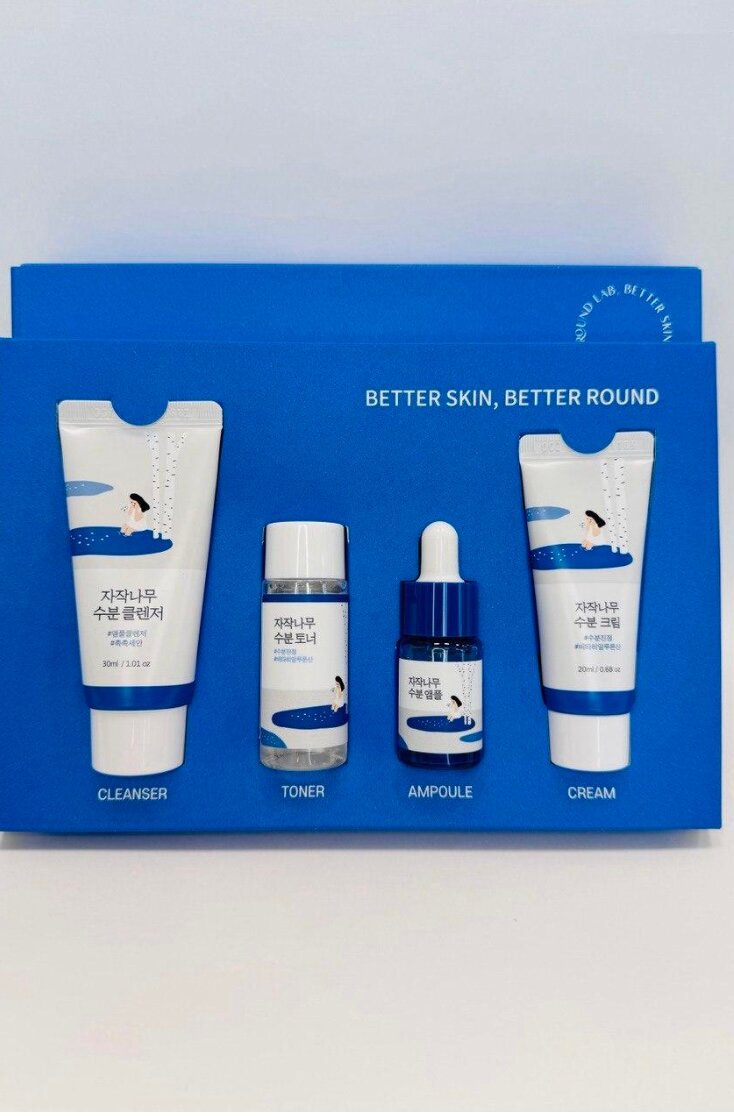 Набор миниатюр с берёзовым соком Round Lab Birch Juice Line Skin Care Trial Kit