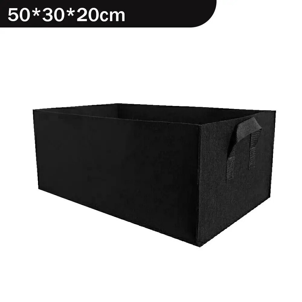 Садовый мешок для посадки с ручками, многоразмерный фетровый мешок прямоугольной формы для выращивания томатов, картофеля