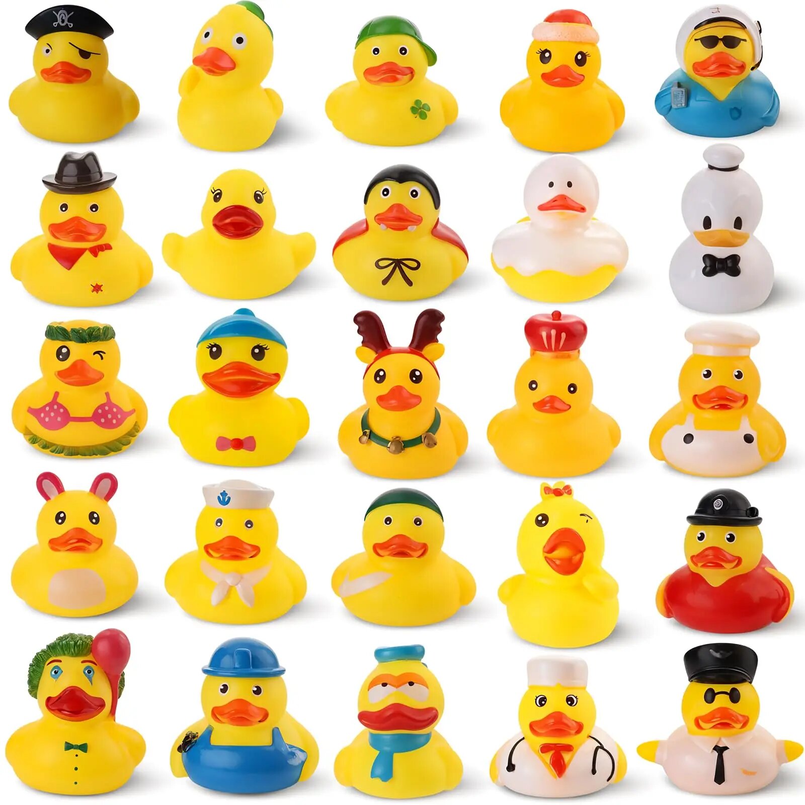 Летние резиновые утки, маленькая резиновая утка в ассортименте, объемные мини-резиновые утки для детских игрушек для ванной и бассейна, круизная утка