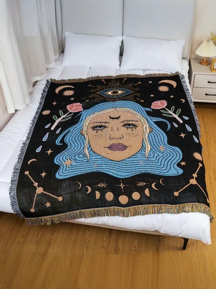 Плед-пончо , Микрофибра, 160 см х 130 см