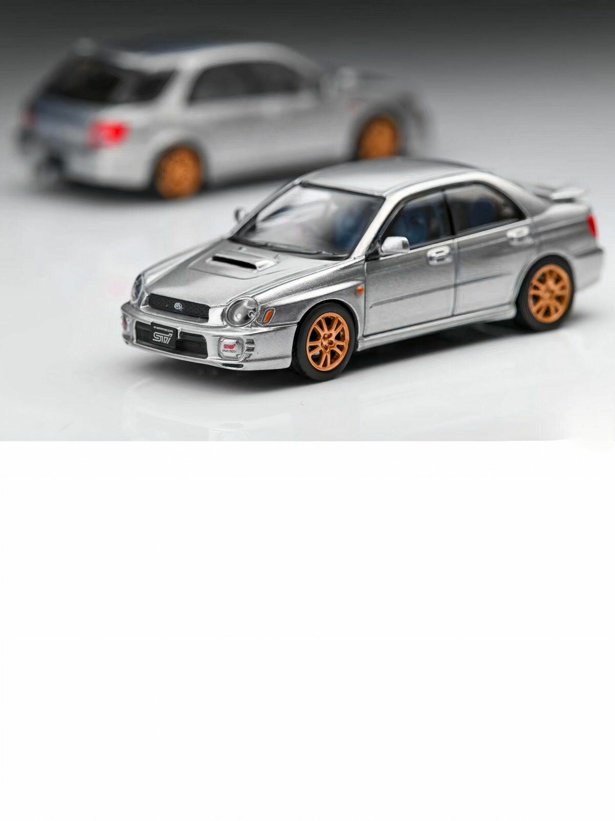 Машинка Furuya 1/64 Subaru Impreza WRX Alloy 7th Generation STi Silver (Car Version) Die-cast Alloy Car Model Collection Toy Gift