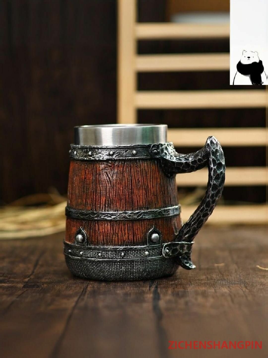 XQ Кружка "Имитация деревянной бочки", 500 мл, 1 шт