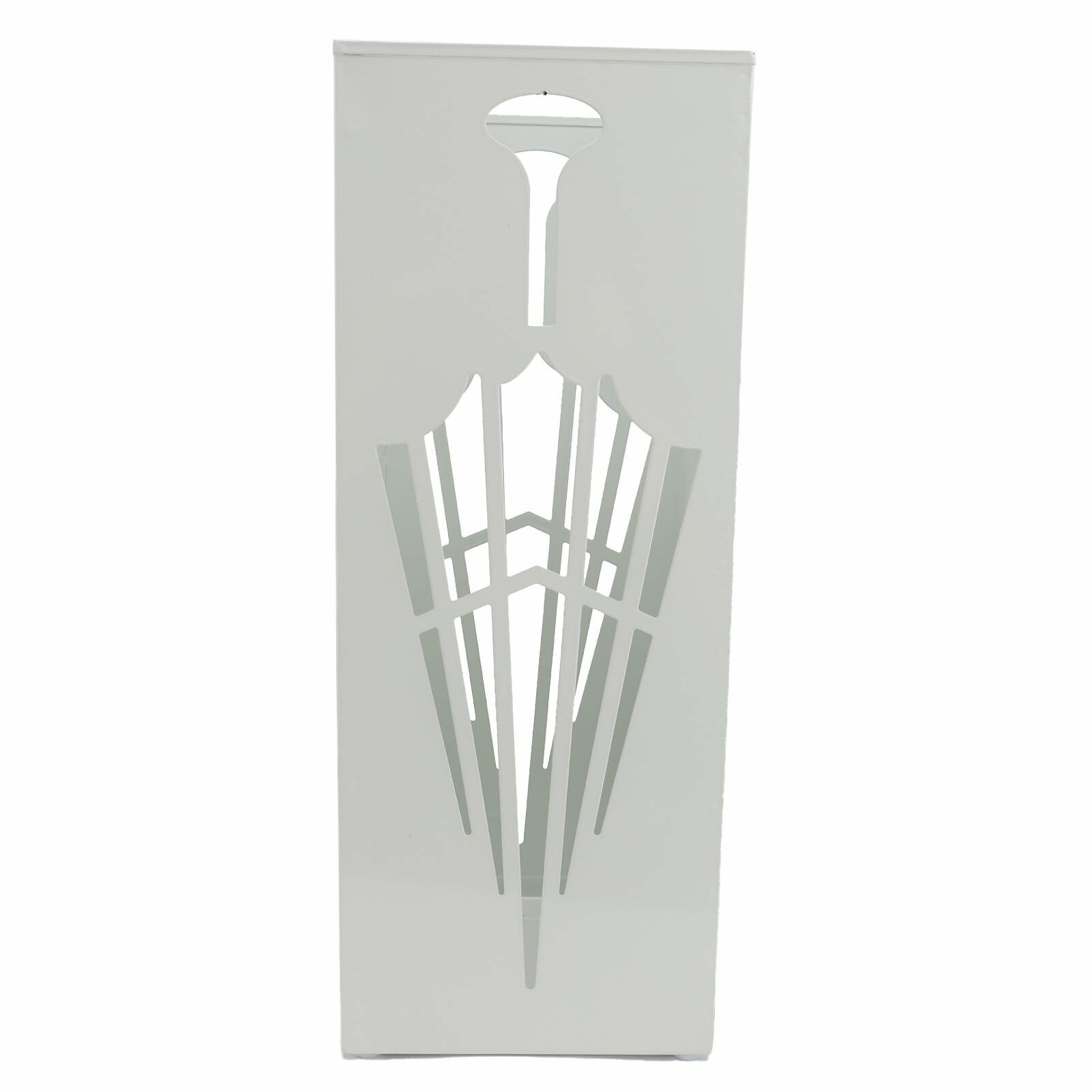 Металлическое ведро для зонтов в прихожую (белое)