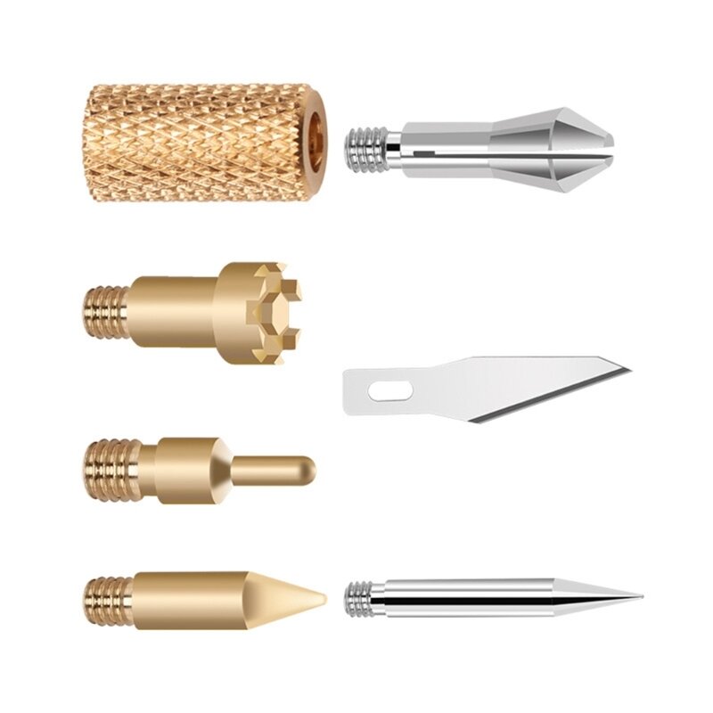 Набор электрических паяльных наконечников для резьбы и покраски своими руками-6 штук паяльного наконечника плюс адаптер