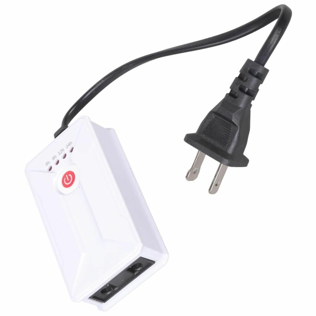 Энергосберегающий таймер 3 6 12 24ч авто-переключение для управления праздничными гирляндами, Белый