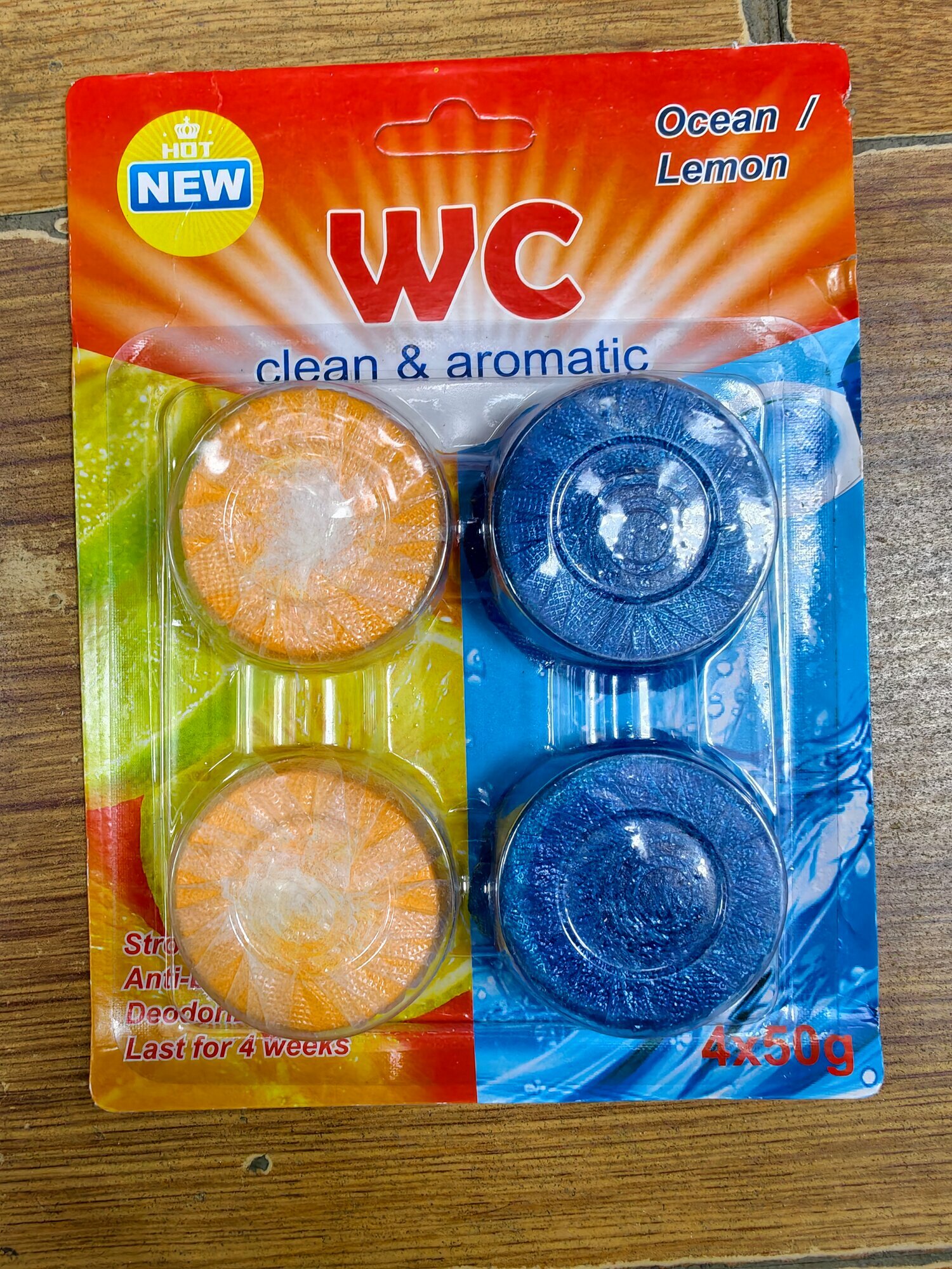 Таблетки для бачка унитаза "Морская свежесть/Цитрус", растворимые, 50 гр, 4 шт