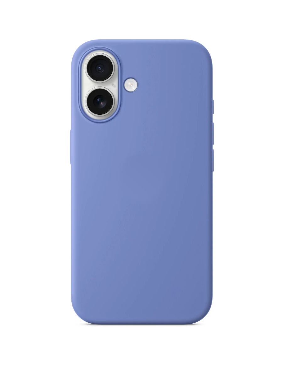 Чехол силиконовый Магсейф для iPhone 16 Periwinkle, Silicone case Магсейф для айфон 16 - Светло-голубой