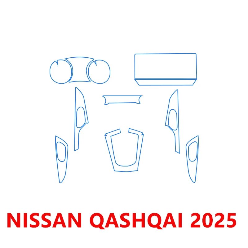 Прозрачная пленка из ТПУ для Nissan Qashqai 2021, наклейка для салона автомобиля, консоль, приборная панель, защитная пленка для экрана, аксессуары для декора автомобиля Left Driver Seat