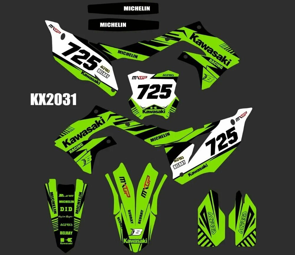Для Kawasaki KXF450 KX450F 2019 2020 2021 2022 2023 Наклейка на обтекатель графические фоны наклейки, для KX250F 2021 2022 2023 KXF250