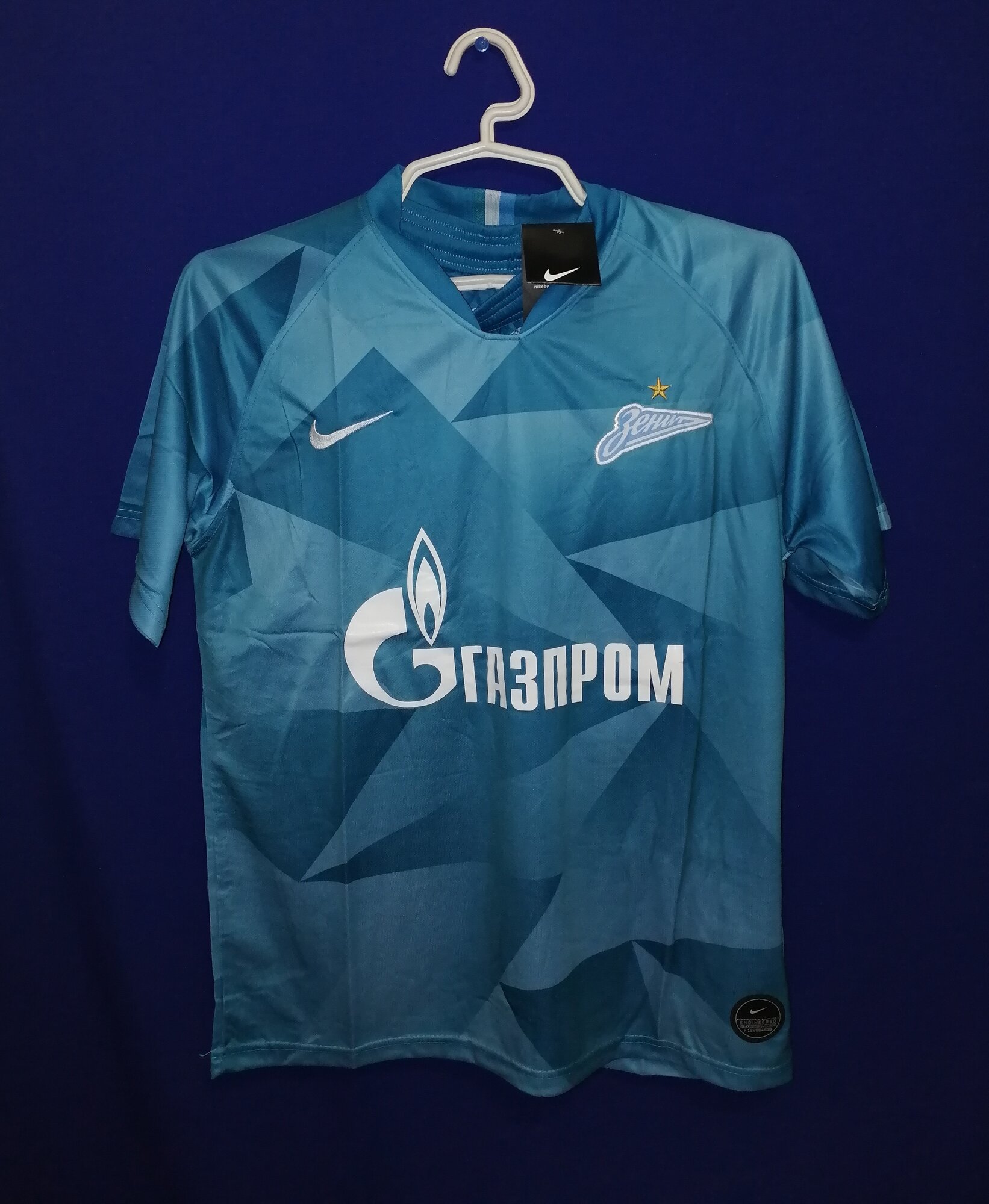 Зенит размер М ( русский 48 ) форма комплект ( майка + шорты ) фк футбольного клуба ZENIT ( Санкт-Петербург ) синяя