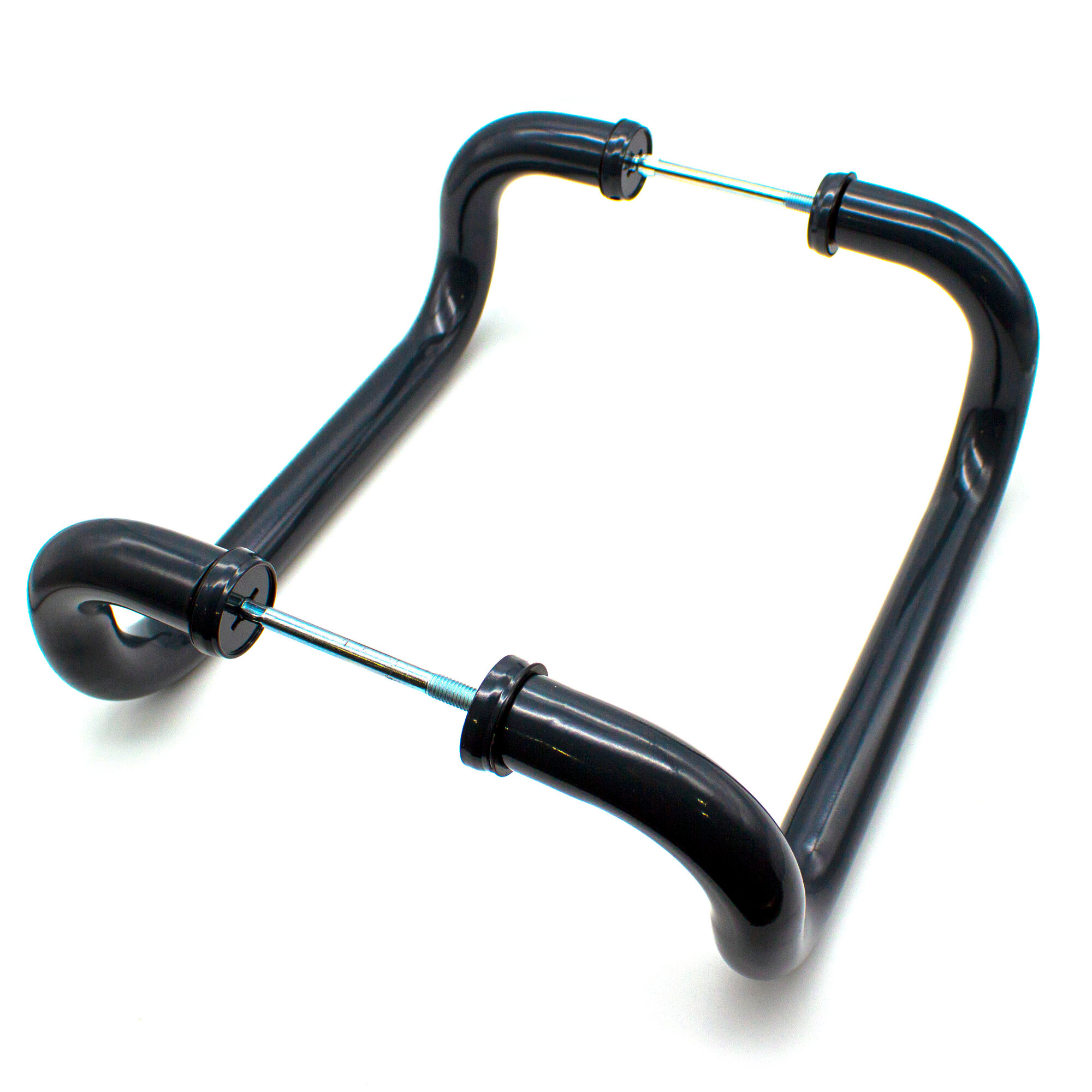 Ручка скоба дверная бугельная 300 мм, темно-серая Ral 7016 / Ручка для офисных дверей, банан