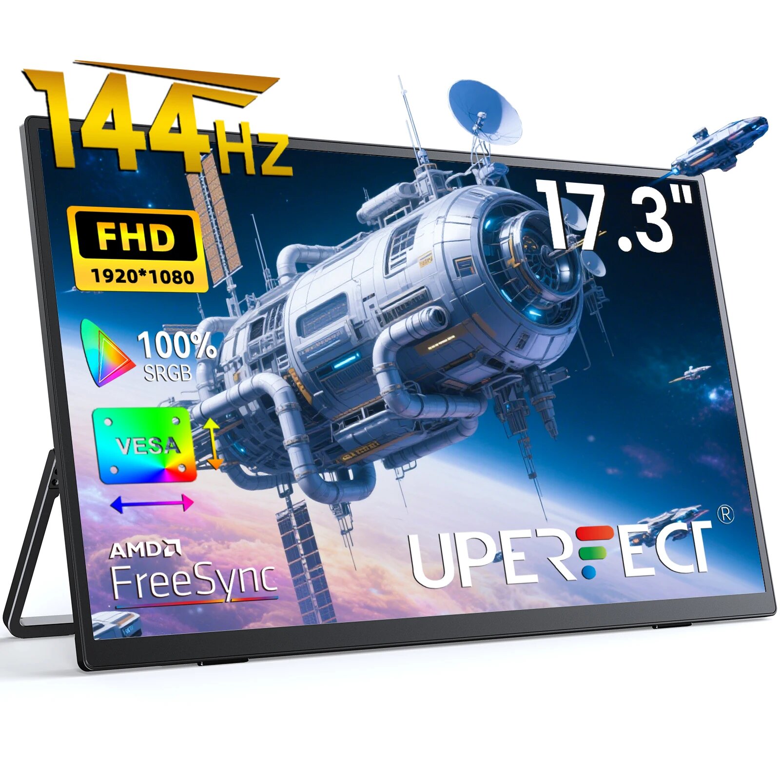 UPERFECT 17.3" 144Гц Gaming Monitor Европейская вилка (EU Plug)