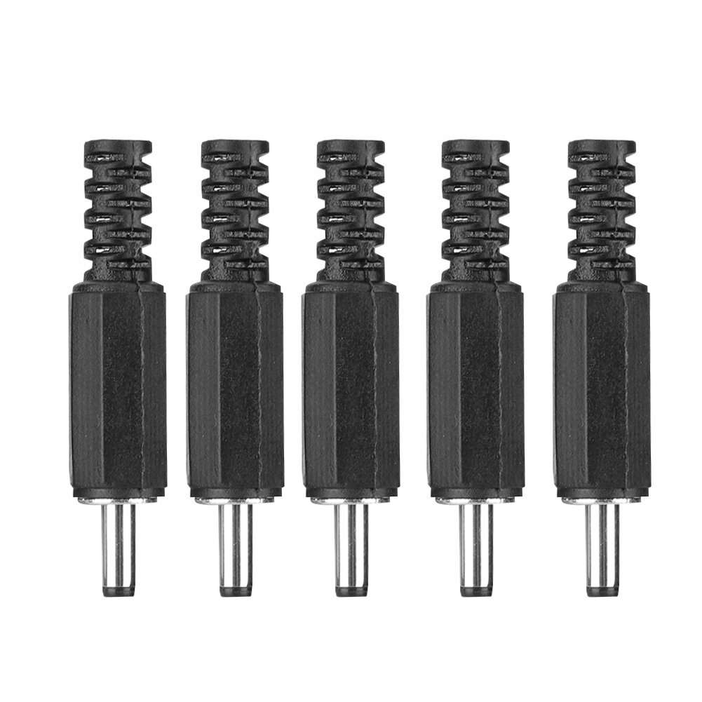 1.3mm x 3.5mm DC Power Plug Jack, 5pcs Adapter Plug, for Small Electronics Projects CCTV applications