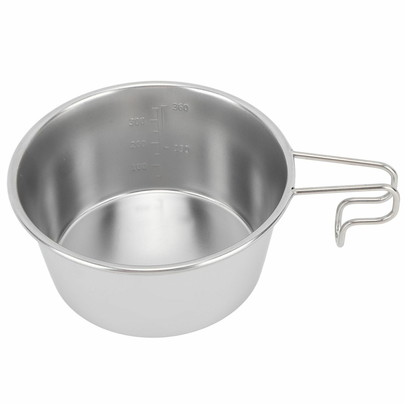 Круглая миска для риса из нержавеющей стали, штабелируемая чашка для кемпинга с ручкой, весы для кемпинга, пешего туризма, альпинизма на открытом воздухе