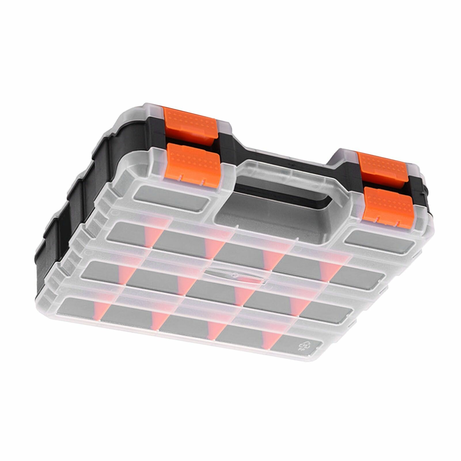 Коробка для деталей. Конструкция из полипропилена. Утолщенный съемный отсек. Стабильная классификационная коробка для хранения. Двусторонняя 32 х 27 х 8.