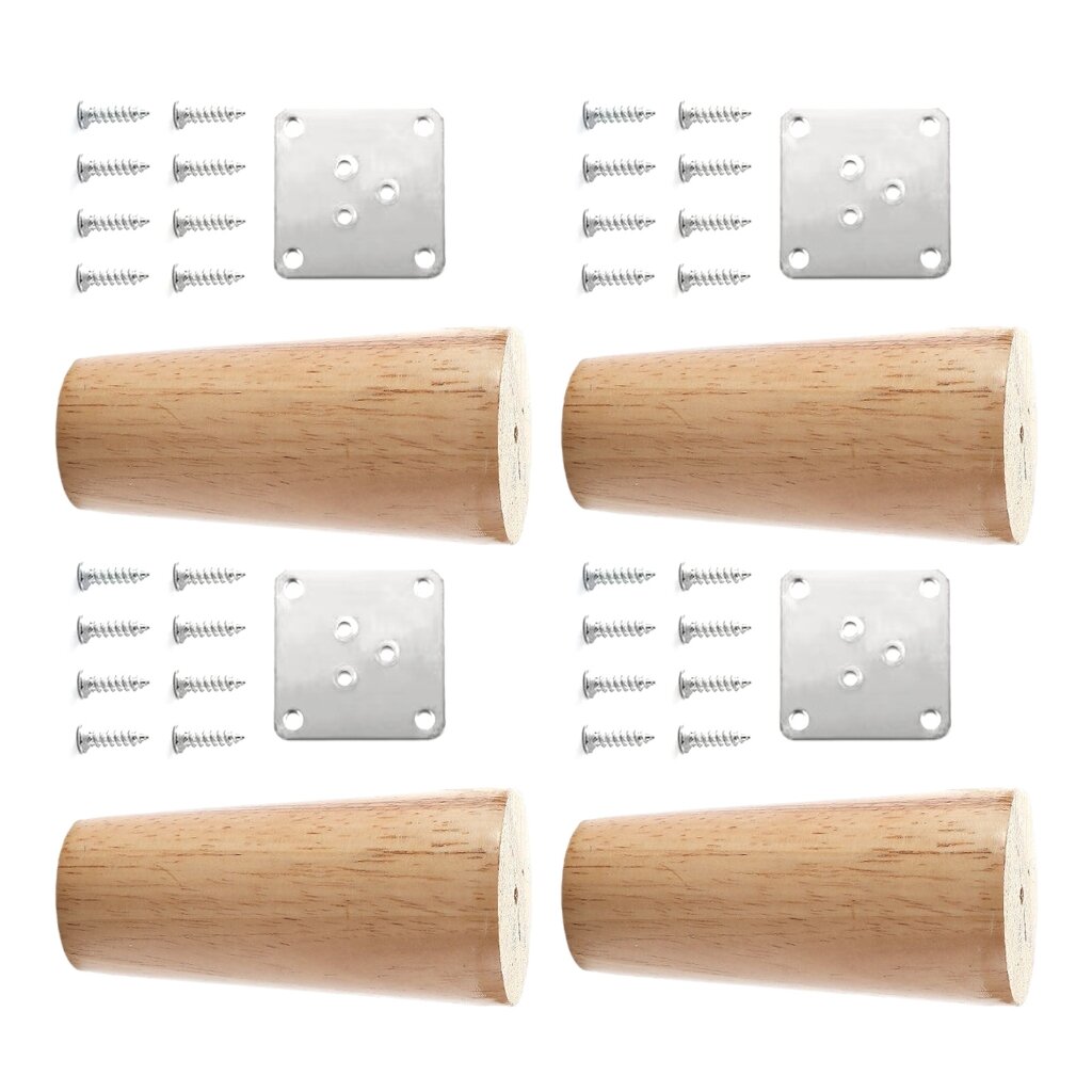 Упаковка из 4 предметов деревянной мебели, несущие фиксированные опоры для ножек стола, высота прямой горловины 10 см