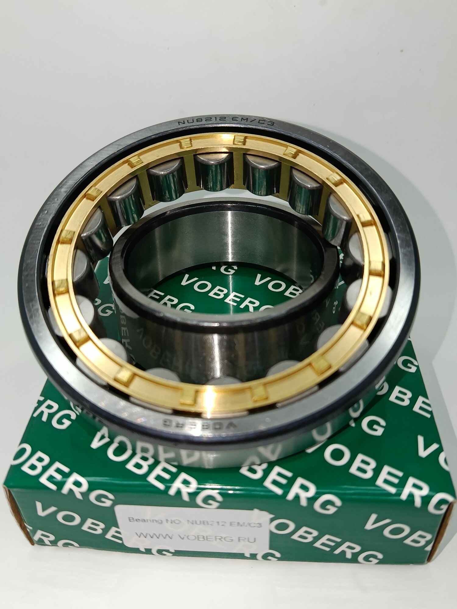 Подшипник VOBERG NUB212 EM/C3, 60x110x22 мм, роликовый, радиальный, цилиндрический