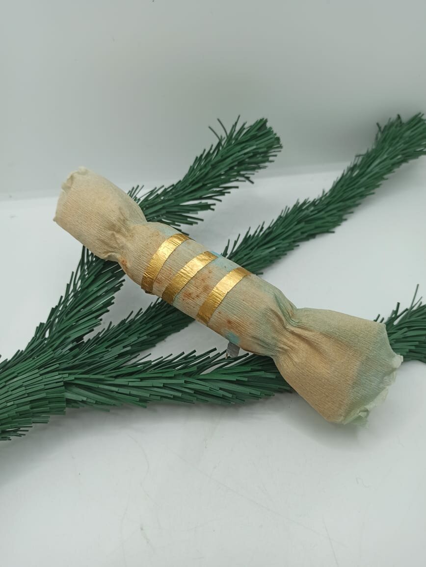 Елочная игрушка Хлопушка винтажная, пенопласт, СССР