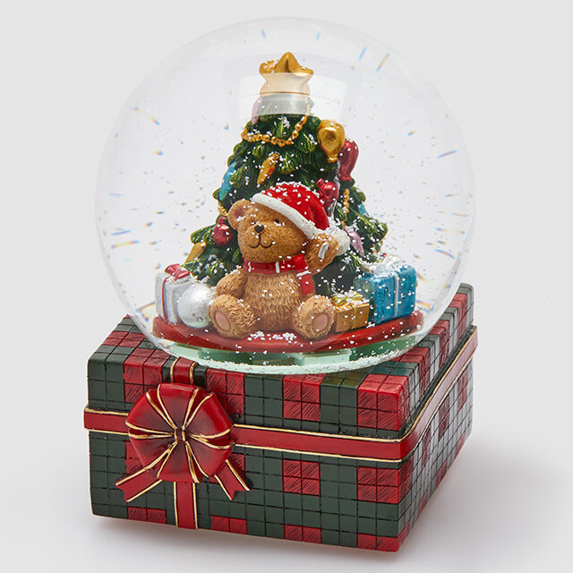 Музыкальный снежный шар Подарок для медвежонка 20 см, EDG, 8101307A774-1